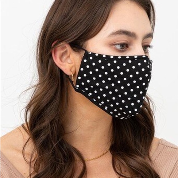 USA | Accessories | Polka Dot Face Mask Built In Filternose Bar | Poshmark